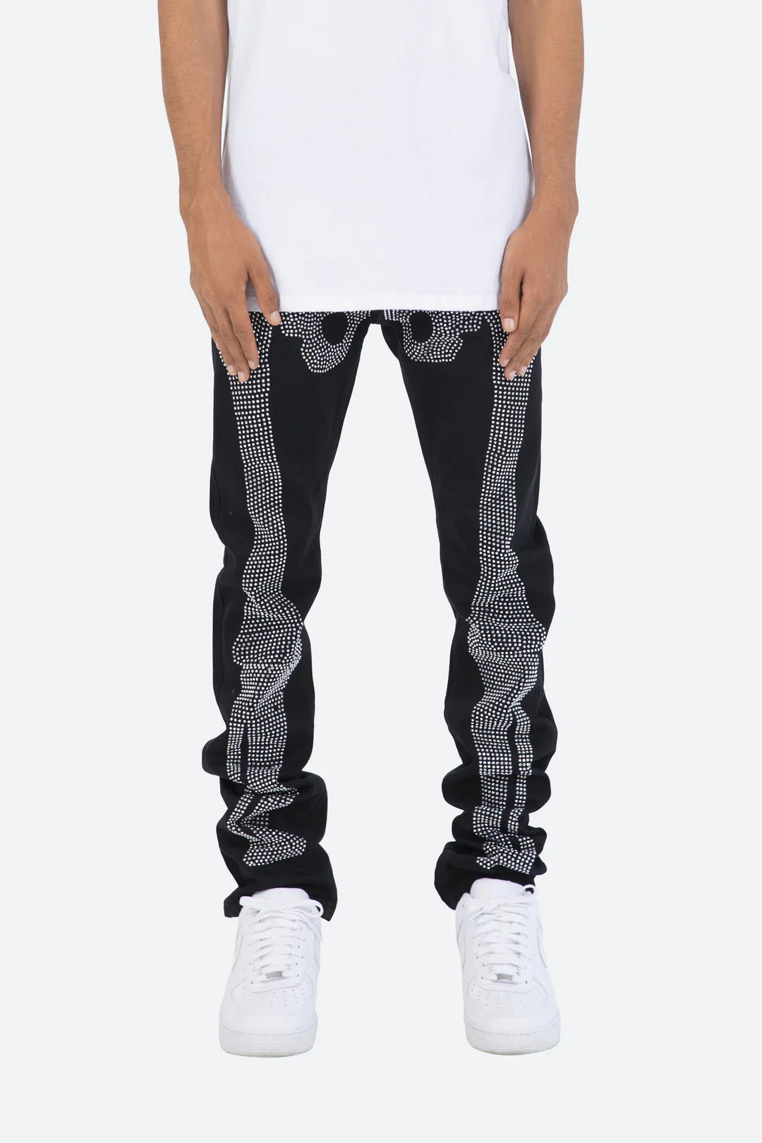Calça Skeleton Cristal Denim “Black”